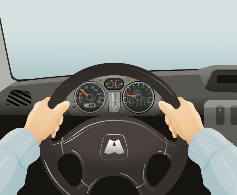Driving Of A Car. Vector Illustration Stock Vector - Image: 64222874