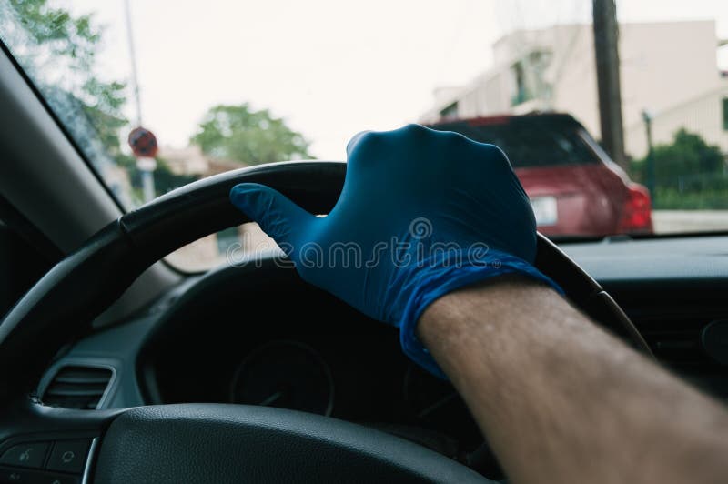 Driving Carefully during the Quarantine Stock Image - Image of ...