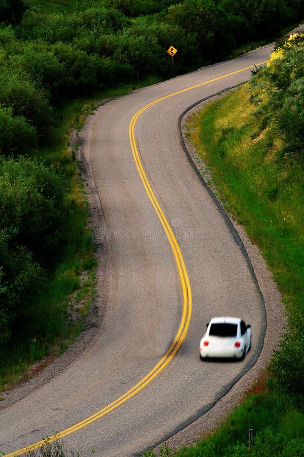 Driving on curved road stock image. Image of speed, control - 32452015