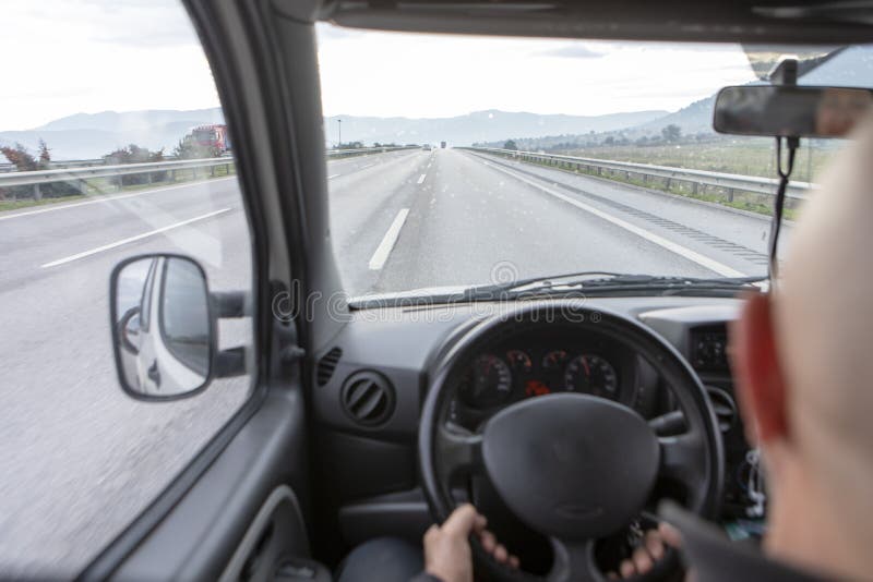 Delivery van interior stock image. Image of truck, back - 157108529