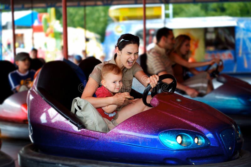 Driving Dodgem stock photo. Image of life, people, cheerful - 2628748
