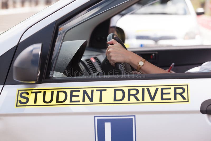 Driving Education. Student Driver. Stock Photo - Image of dashboard ...