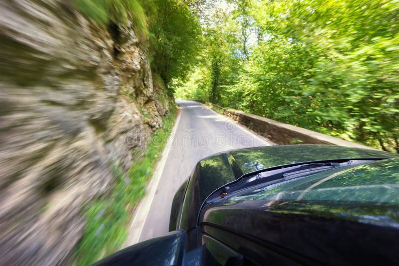 Driving fast the car stock image. Image of automotive - 43832885