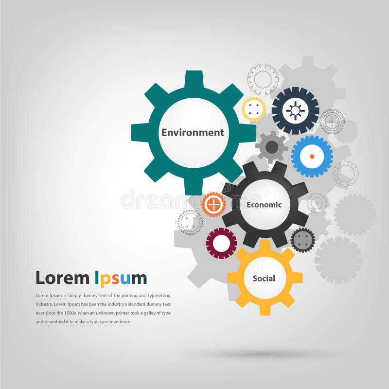 Driving Gears in Business Environment Stock Vector - Illustration of ...