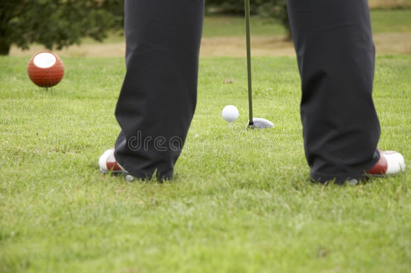 Driving the golf ball 02 stock image. Image of grass, women - 1066059