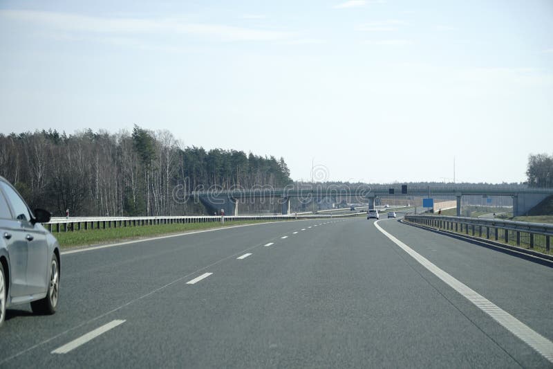 Driving on a Highway - Driver S Perspective Stock Image - Image of road ...