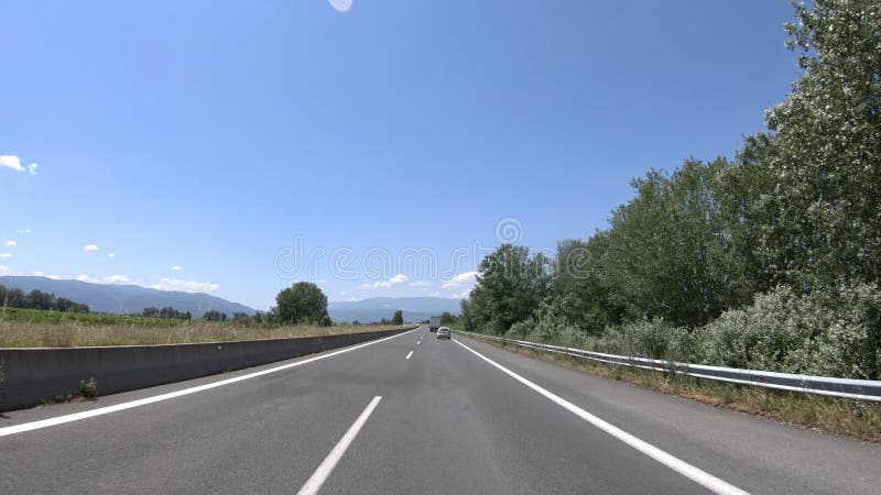 Driving on the Highway, Front View Stock Video - Video of camera, front ...