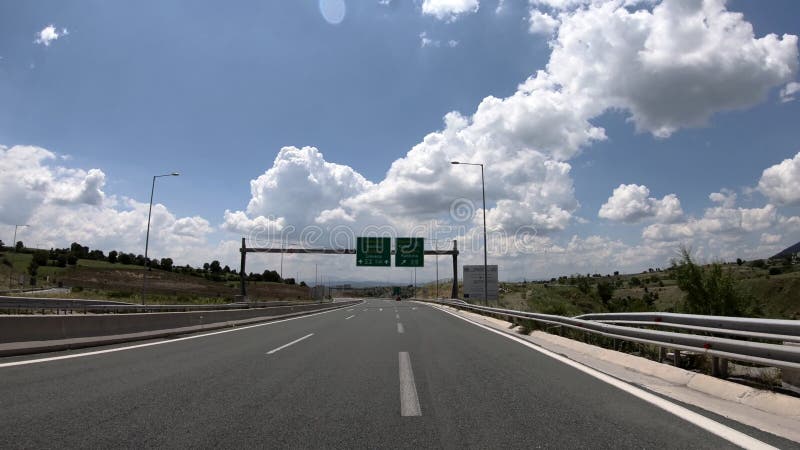 Driving on the Highway, Front View Stock Footage - Video of scene ...