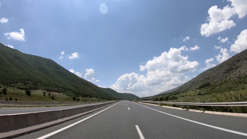 Driving on the Highway, Front View Stock Video - Video of camera, front ...