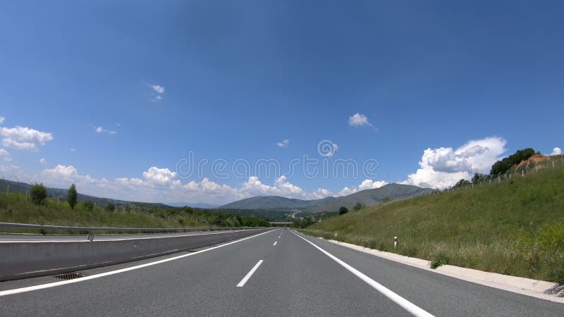 Driving on the Highway, Front View Stock Video - Video of camera, front ...