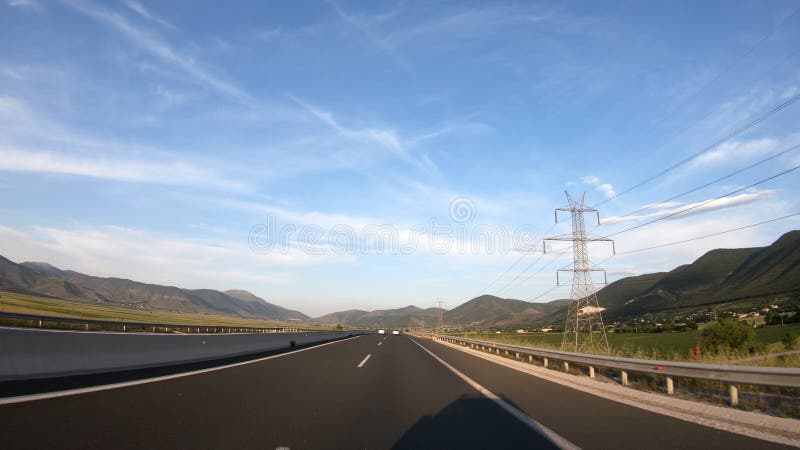 Driving on the Highway, Front View Stock Footage - Video of front ...