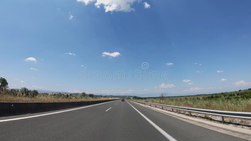 Driving on the Highway, Front View Stock Footage - Video of asphalt ...