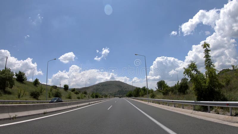 Driving on the Highway, Front View Stock Footage - Video of color ...