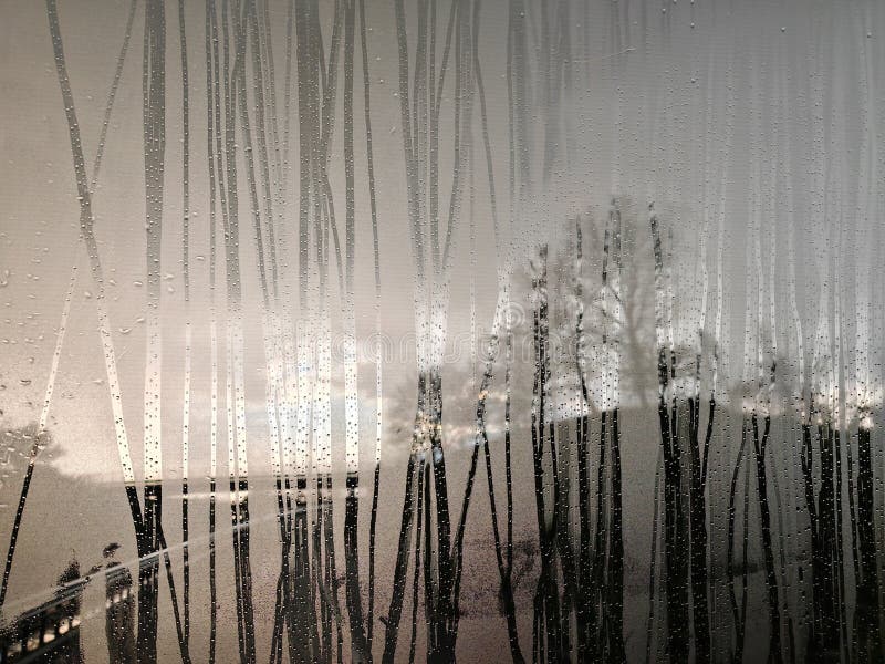 Driving on the Highway and Looking Out the Window in a Rainy Day Stock ...