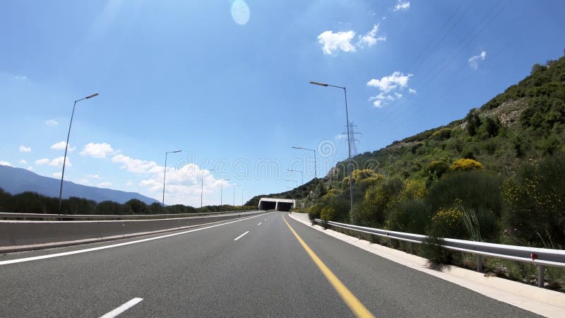 Driving on the Highway, Front View Stock Video - Video of camera, front ...