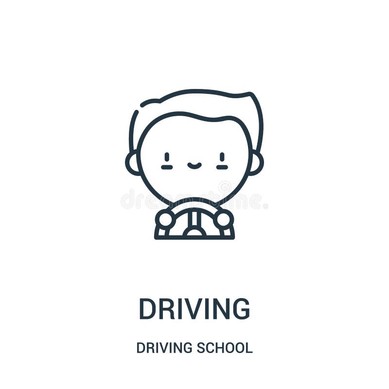 Driving Icon Vector from Driving School Collection. Thin Line Driving ...