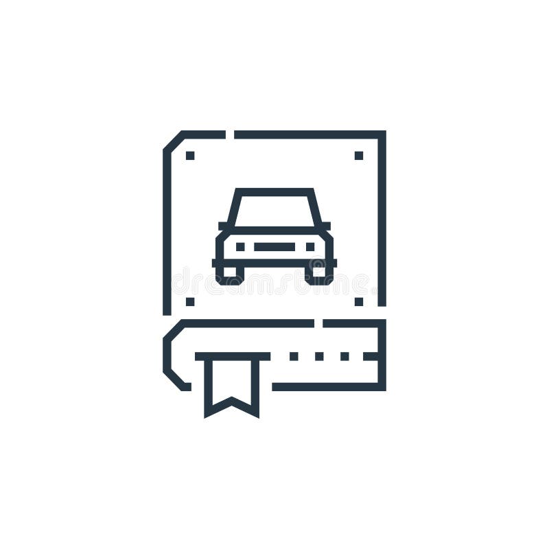 Driving Icon Vector from Driving School Concept. Thin Line Illustration ...