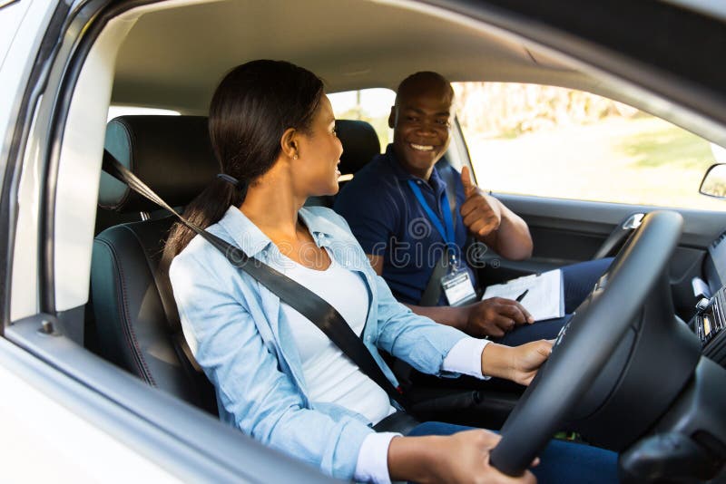 Driving instructor learner stock image. Image of beautiful - 44336409