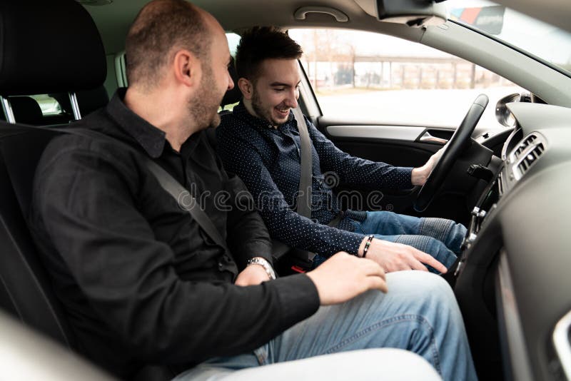 Car Learner Driver Passed Test Stock Illustration - Illustration of ...