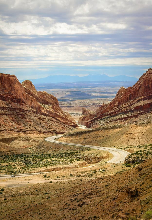 Driving on Interstate 70 Highway in Utah. Stock Image - Image of scenic ...