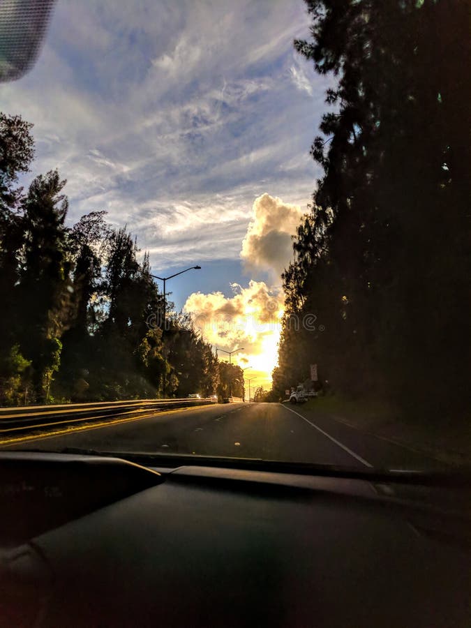 One Last Glimpse of the Sun in Paradise Stock Image - Image of sunlight ...