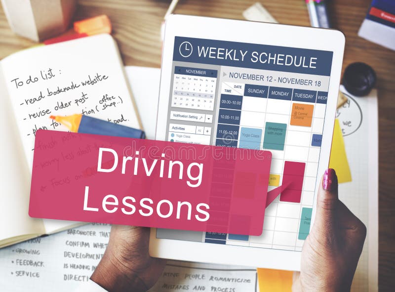 Driving Lessons Test Examination License Teaching Concept Stock Image ...