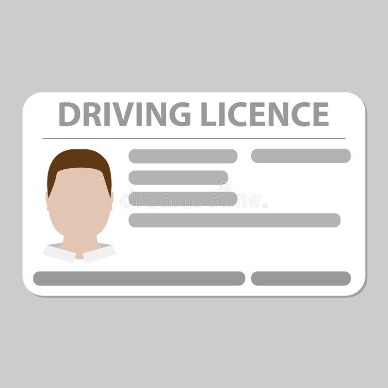 Man & driving licence stock vector. Illustration of drawn - 18855327