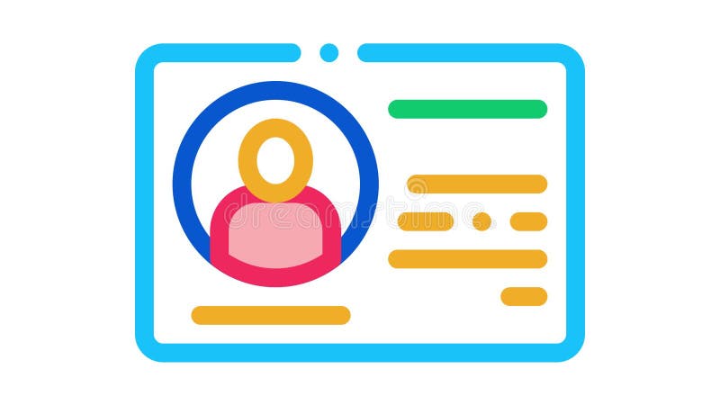 Driving License Animated Illustration for Ads and Promos Isolated on ...