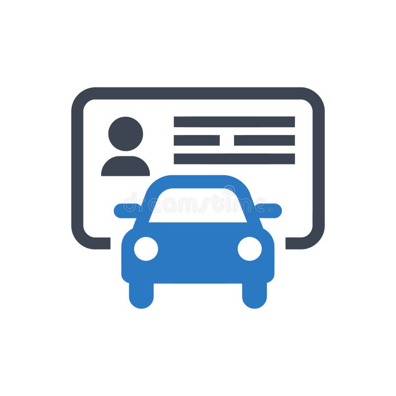 Driving License Icon stock vector. Illustration of vector - 361702097