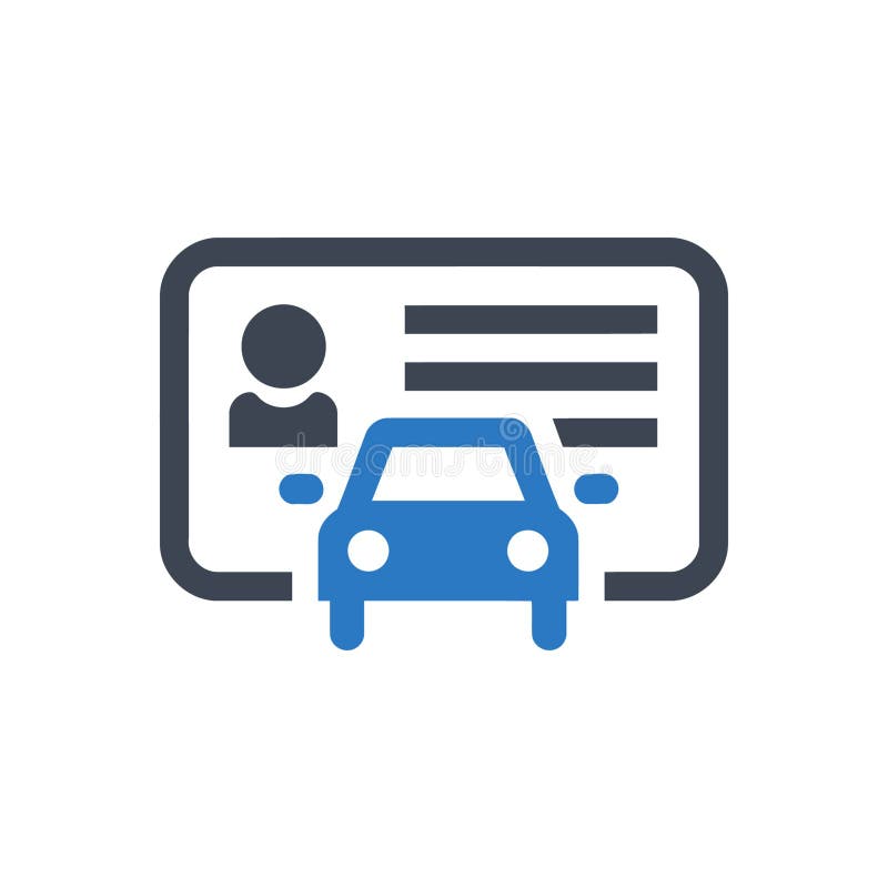 Driving License Icon stock vector. Illustration of vector - 361702110
