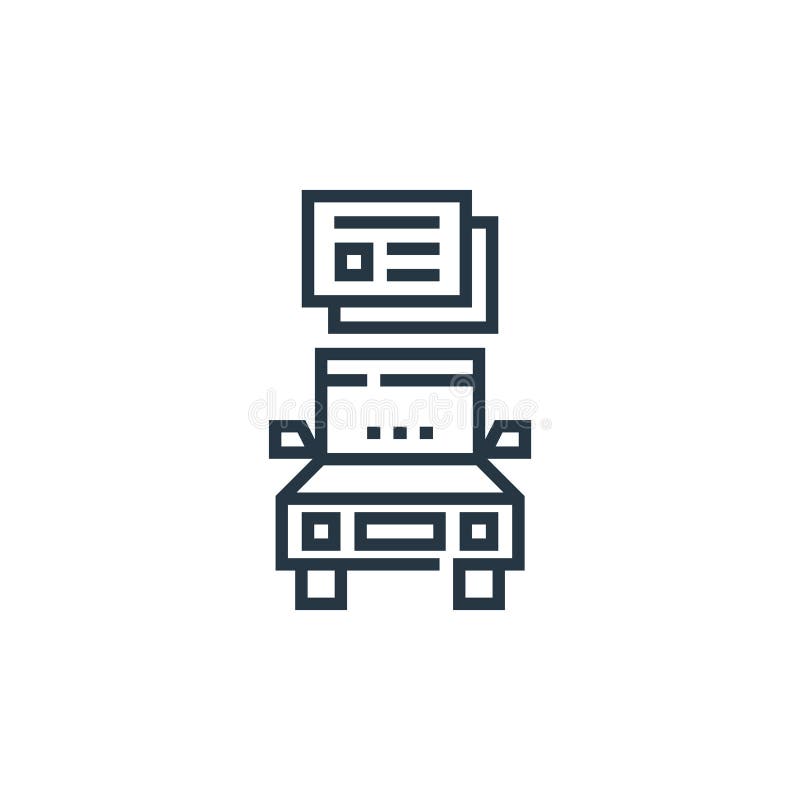 Driving License Icon Vector from Driving School Concept. Thin Line ...