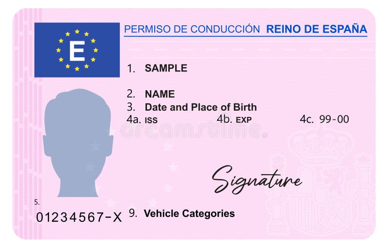 Driver License Spain Stock Illustrations – 9 Driver License Spain Stock ...
