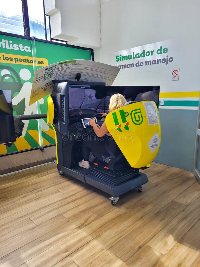 Driving License Training: Simulator Session in Progress Editorial ...