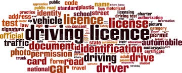 Driving license word cloud stock vector. Illustration of document ...