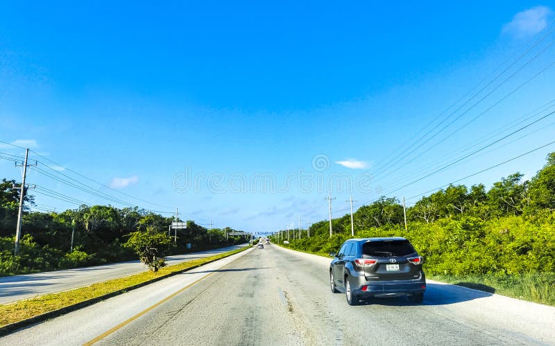 Driving on the Mexican Highway in Tulum Mexico Editorial Photo - Image ...
