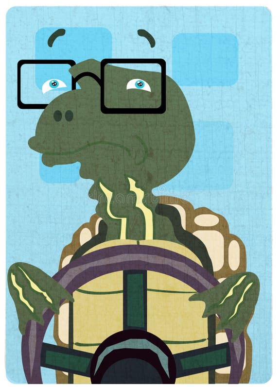 Driving Moods - Turtle stock illustration. Illustration of animal - 9909458
