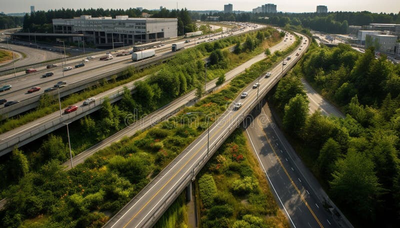 Driving on Multiple Lane Highway in Rush Hour Traffic Jam Generated by ...