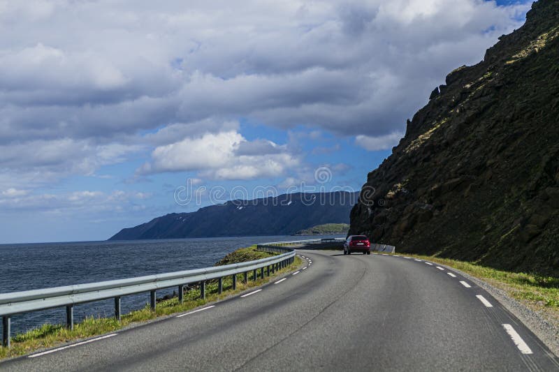 Driving on the National Road E69 Stock Photo - Image of majestic, lush ...