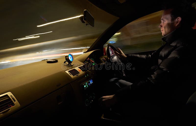 Driving at Night stock photo. Image of auto, inside, motorway - 35978296