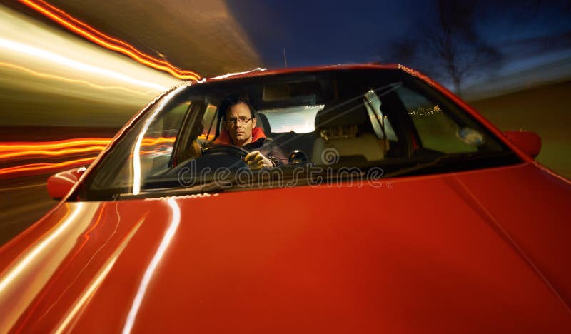 Driving at Night stock photo. Image of motorway, movement - 35673226