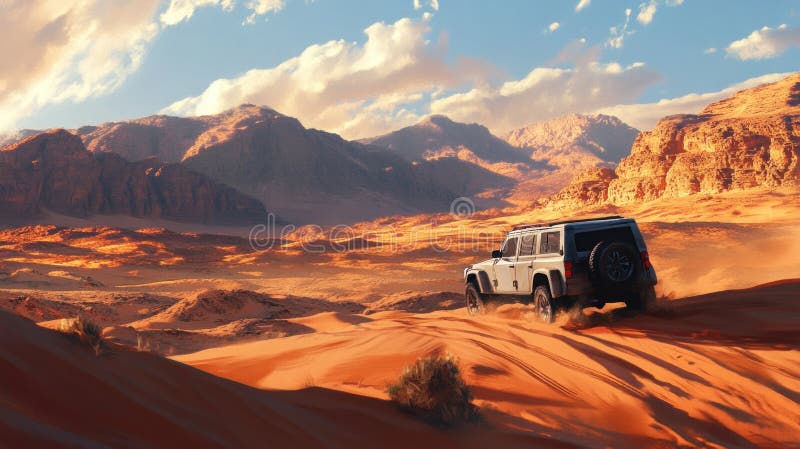 Driving Off Road at a Desert Stock Photo - Image of yellow, extreme ...
