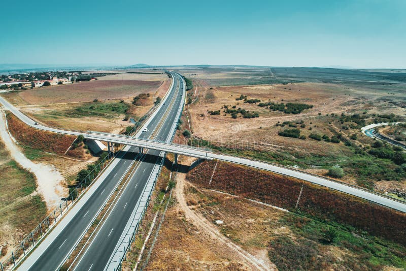 Driving on Open Road at Beautiful Sunny Day Stock Photo - Image of ...