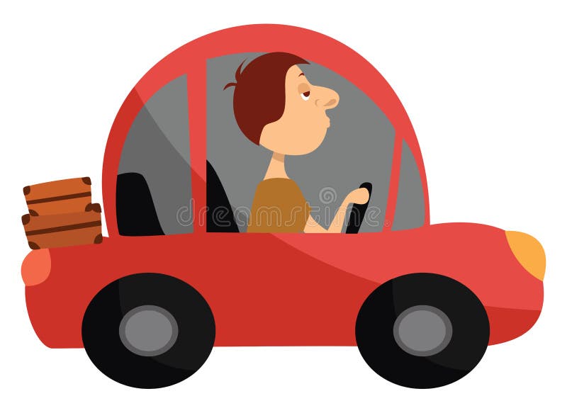 Driving Out of Town, Illustration, Vector Stock Vector - Illustration ...