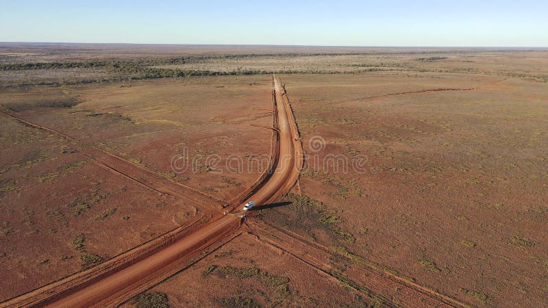 Driving through the Outback Desert. Stock Photo - Image of unsealed ...