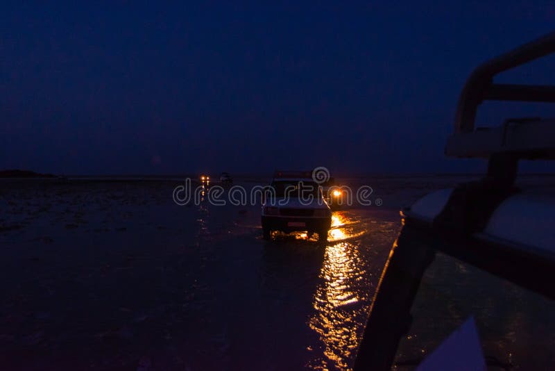 Driving Over Salt Flats in Danakil Desert, Ethiopia Stock Image - Image ...