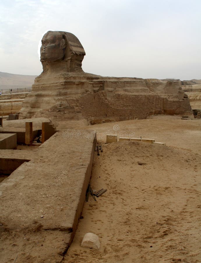 Side View of the Sphinx on the Giza Complex Stock Photo - Image of ...