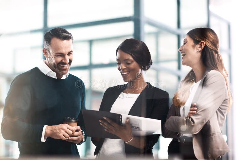 Driving Productivity with Teamwork. a Group of Businesspeople ...