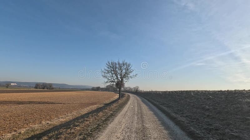 Driving on a Quiet Country Road with Fields Stock Footage - Video of ...