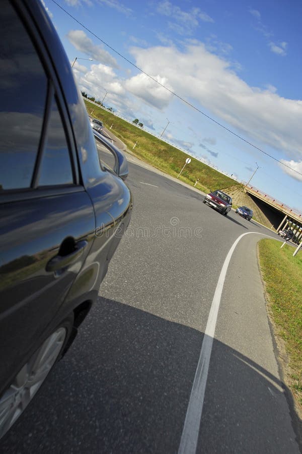 Driving on a quiet freeway stock image. Image of vehicle - 3172059