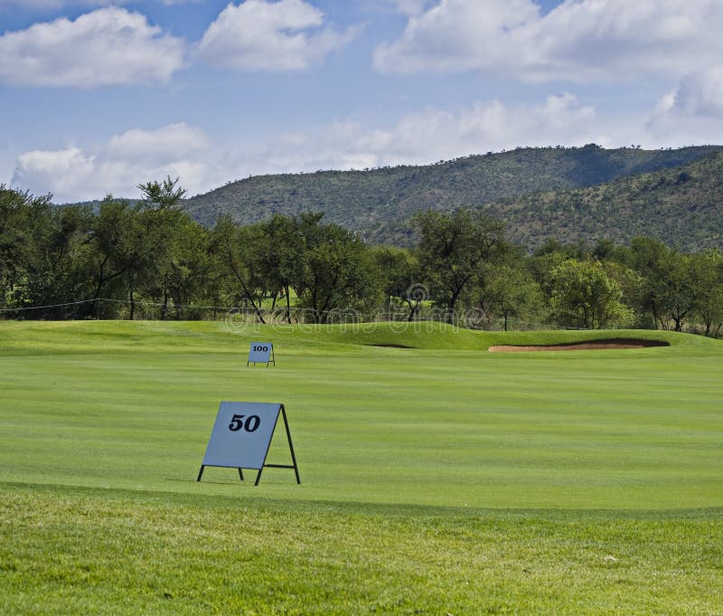 Driving Range stock image. Image of bush, outdoor, mountain - 12096183